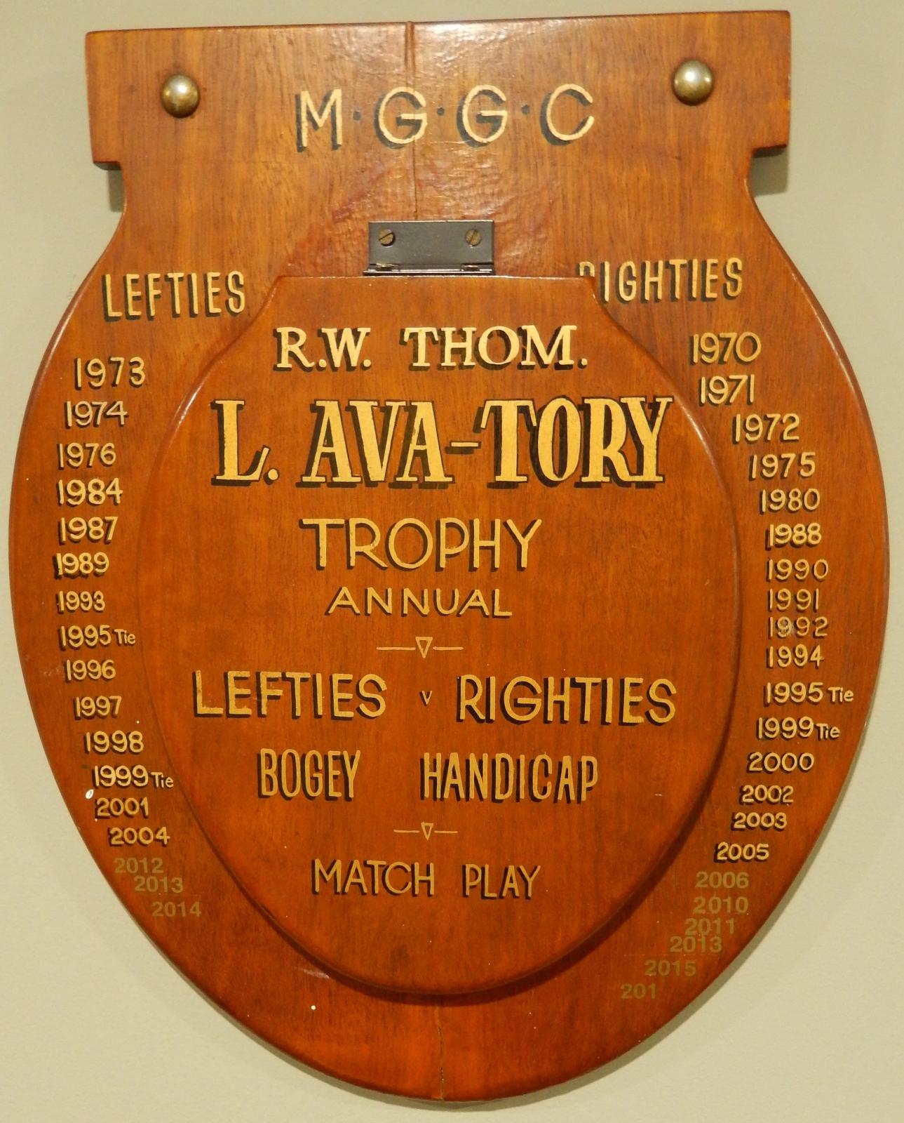 LEFTIES VS RIGHTIES L. AVA-TORY TROPHY | Collections WA